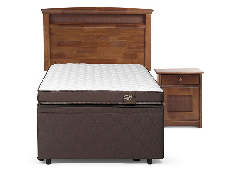 JUEGO DE DORMITORIO ROSEN CAMA BOXET ERGO T BED 1.5 PLAZAS + SET VENETO