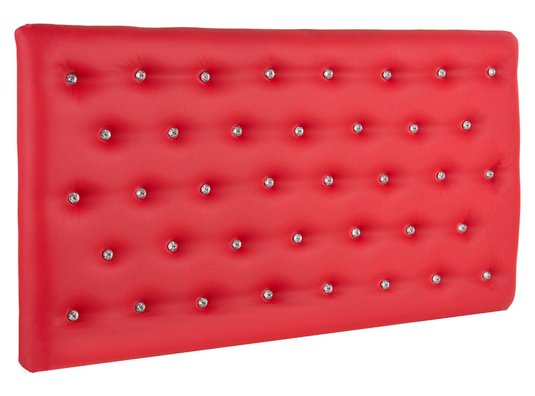 RESPALDO BODEVIR DIAMOND PU 2 PLAZAS MADERA ROJO