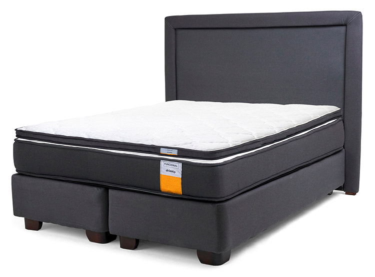 JUEGO DE DORMITORIO DRIMKIP CAMA AMERICANA FUNCIONAL KING + RESPALDO ...
