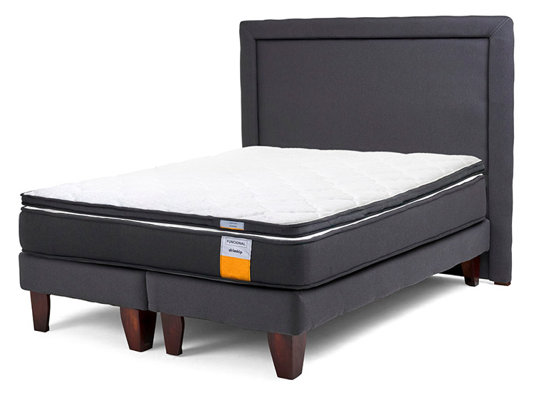 JUEGO DE DORMITORIO DRIMKIP CAMA EUROPEA FUNCIONAL 2 PLAZAS + RESPALDO ...