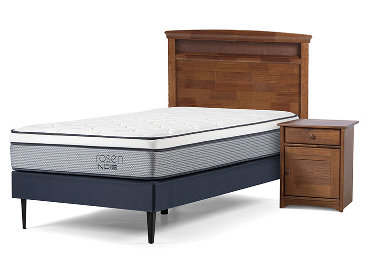 JUEGO DE DORMITORIO ROSEN CAMA EUROPEA INDIE 1 PLAZA + SET VENETO