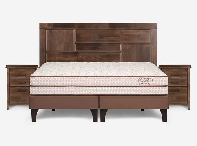 JUEGO DE DORMITORIO ROSEN CAMA EUROPEA AUTONOMY LAND BD 2 PLAZAS + SET ...