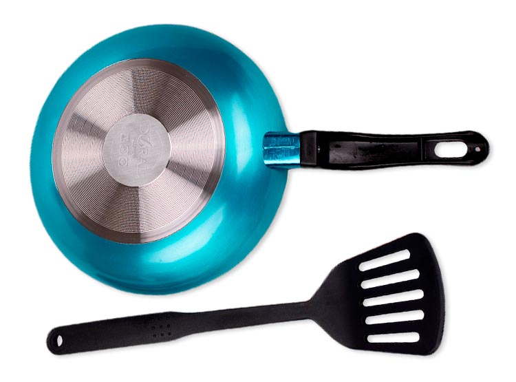Ripley - SET DORAL DUO SARTEN TURQUESA 22CM + ESPATULA
