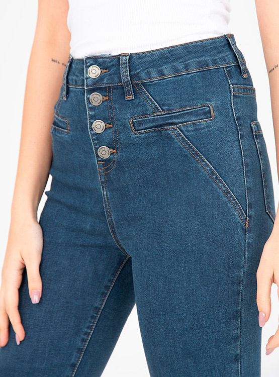 JEANS IO SKINNY CON BOTONES