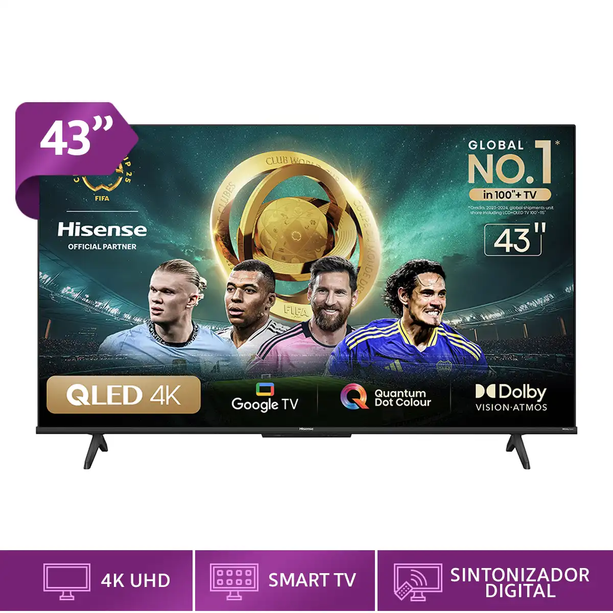 TELEVISOR SMART TV HISENSE 4K ULTRA HD 43" 43Q6N